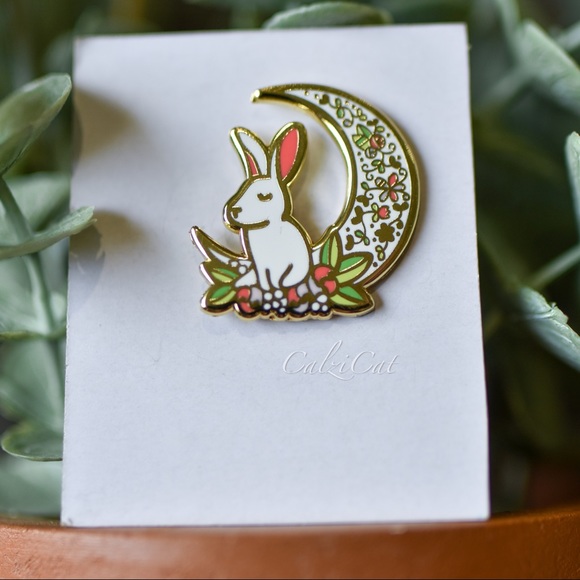 Jewelry | Celestial Bunny Enamel Pin | Poshmark